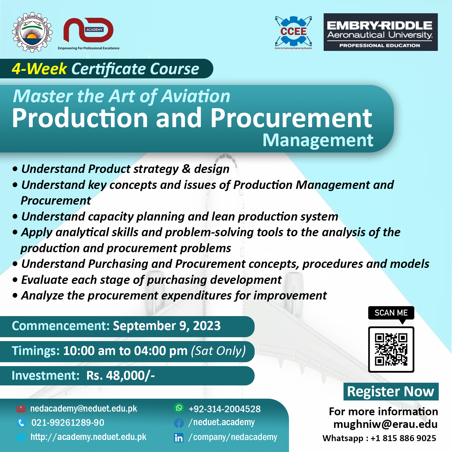 Production And Procurement Management Ned Academy Ccee Cmpp Ptmc